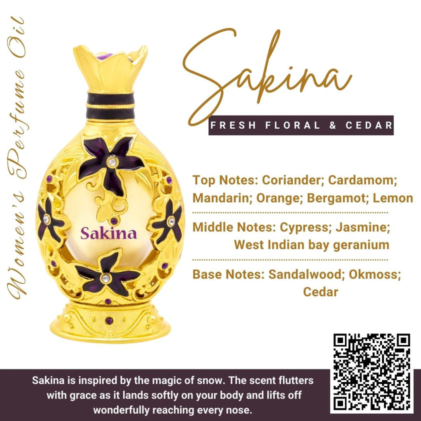 Naseem Sakina Perfume Oil | Citrus Jasmine Perfume | Women's Fragrances
