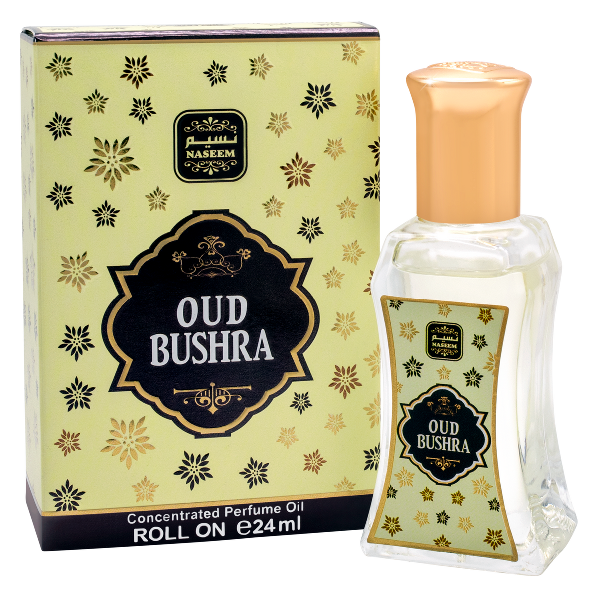 Naseem Oud Bushra Roll On | Floral Musk Perfume Oil | Unisex Fragrances